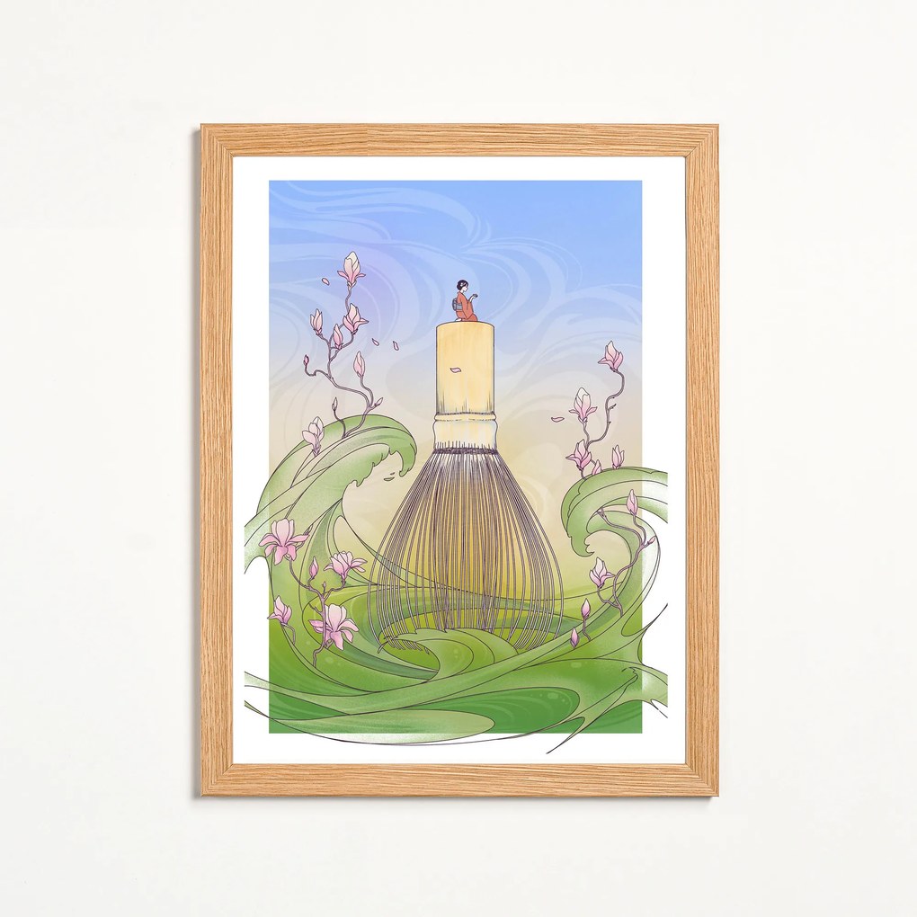 Katarina Kratochvílová | Matcha Rám: Černý, Velikost: 40 x 30 cm