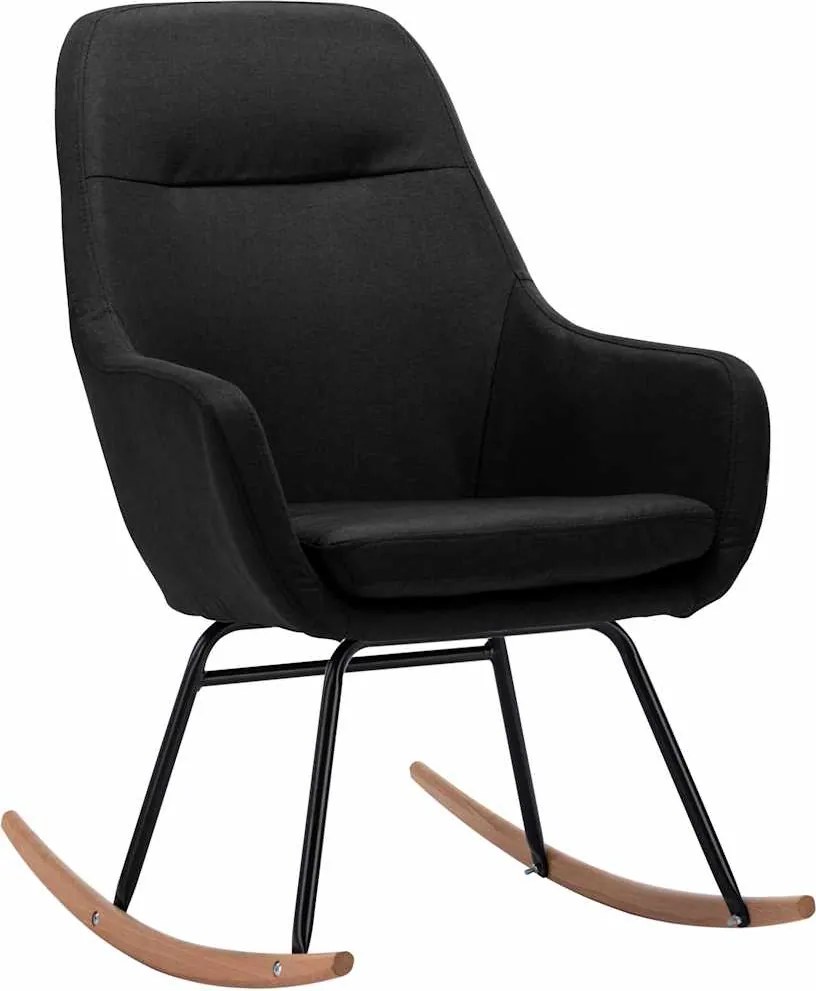 Houpací křeslo černé textil 289543