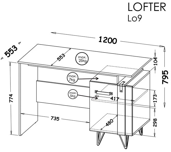 Pracovna LOFTER 1 Dolmar