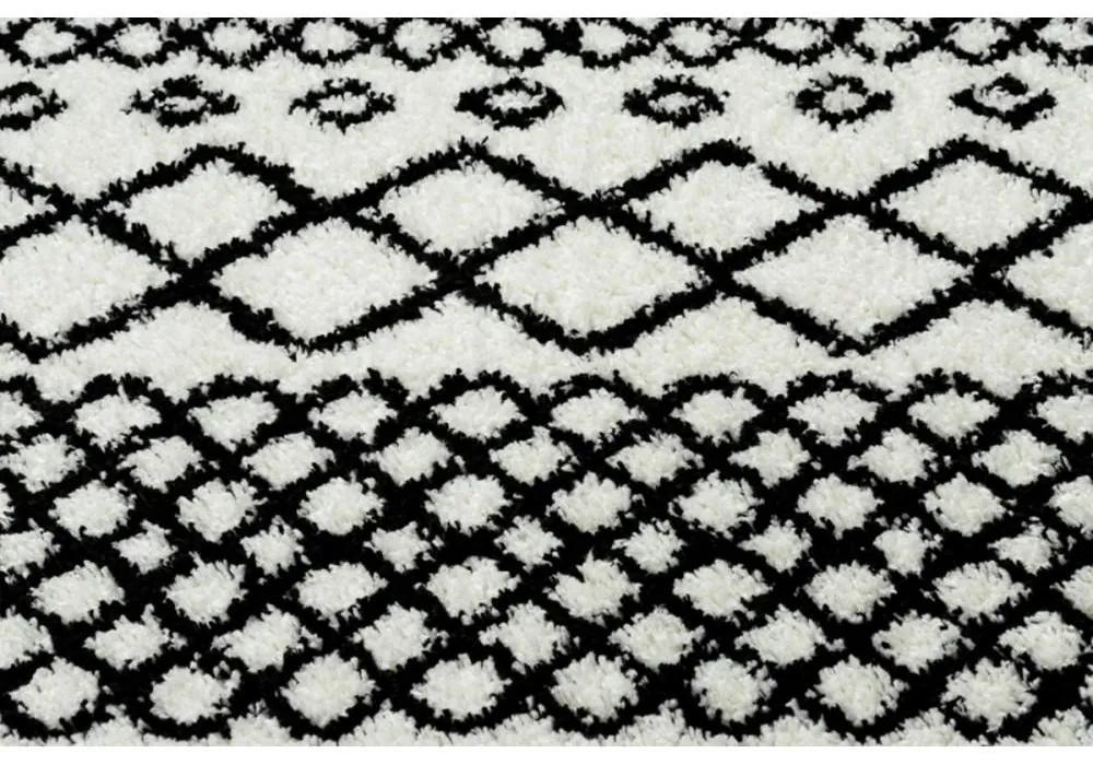 Kusový koberec Shaggy Safi smetanově bílý 70x250cm