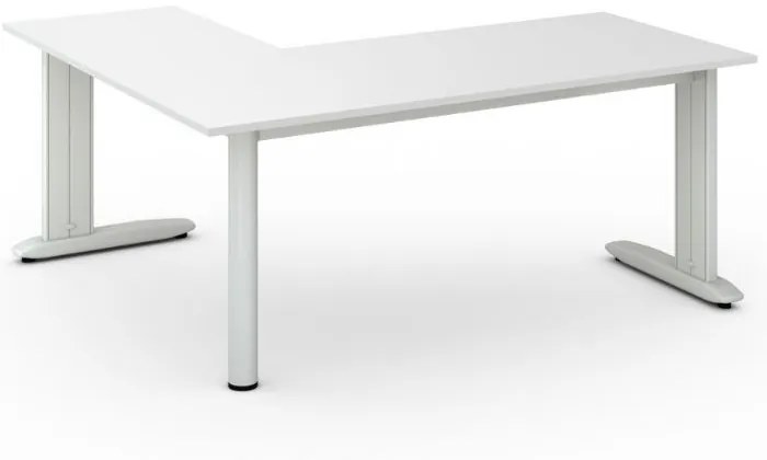 B2B Partner Rohový kancelářský psací stůl PRIMO FLEXIBLE L, 1800 x 1600 mm, bílá