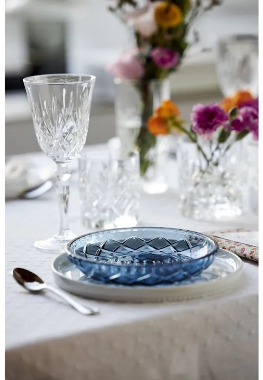 Lyngby Glas Sada skleněných talířů 16 cm (4 ks) Blue
