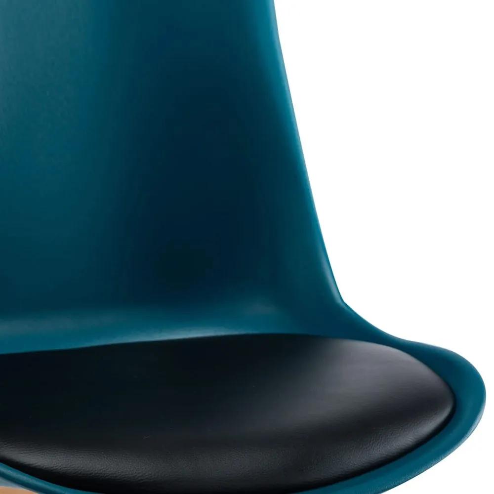 Petromila Jídelní židle 4 ks tyrkysové a černé umělá kůže