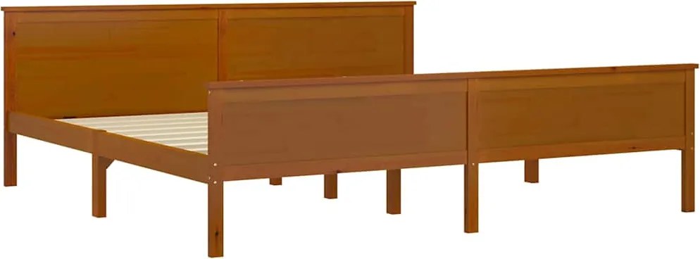 Rám postele medově hnědý masivní borovice 200 x 200 cm 322194
