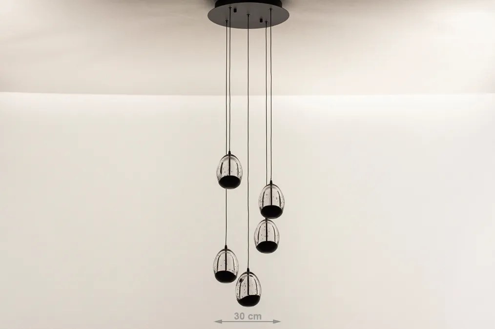 Závěsné designové svítidlo do obýváku Benelux Nero 5