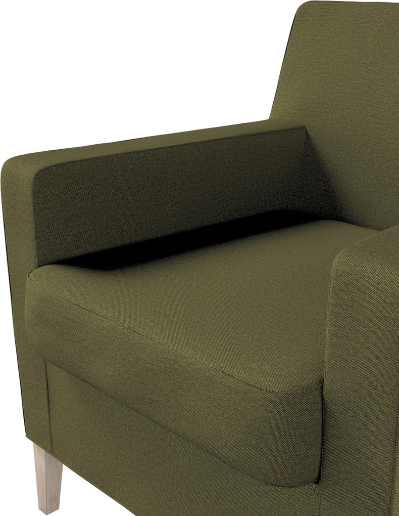 Potah na křeslo IKEA Karlstad barva zelená látka pletený vzor