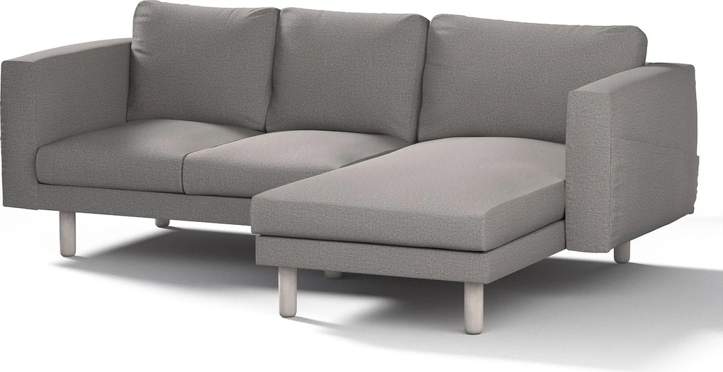 Potah na pohovku IKEA Norsborg 3-místná se šezlongem barva šedá látka pletený vzor