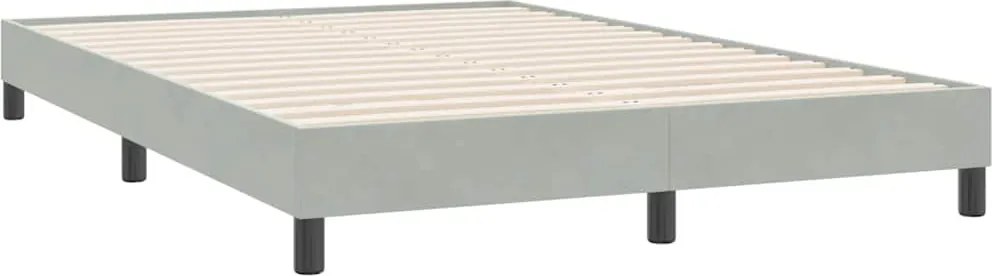Postel Box Spring bez matrace světle šedá 160x220 cm samet 3315879