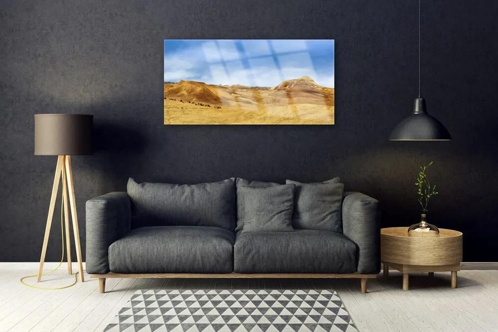 Obraz na skle Poušť Vrcholky Krajina 120x60 cm