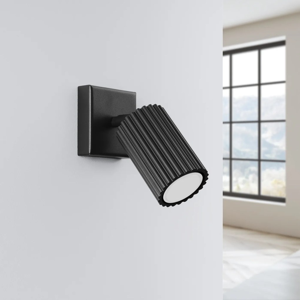 Sollux Lighting Nástěnné svítidlo KARBON černé