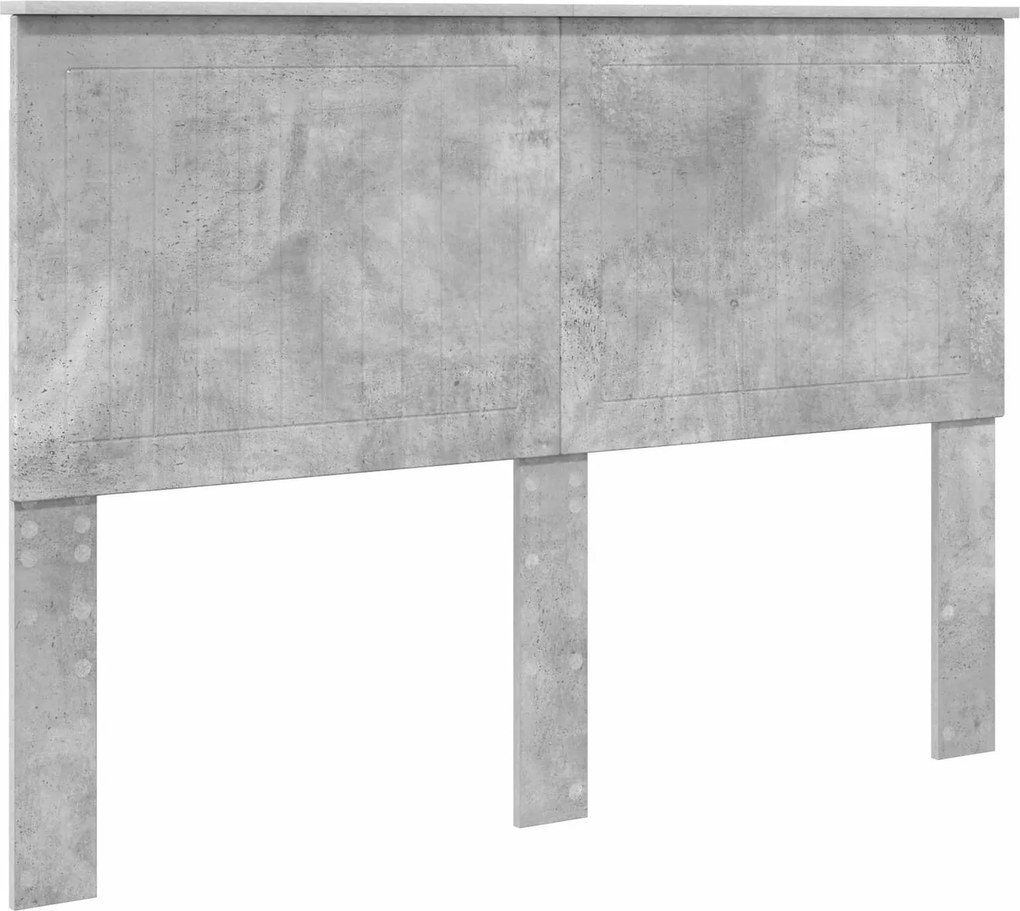 Rám postele s čelo Betonově šedá 140 x 190 cm Kompozitní dřevo 3411308