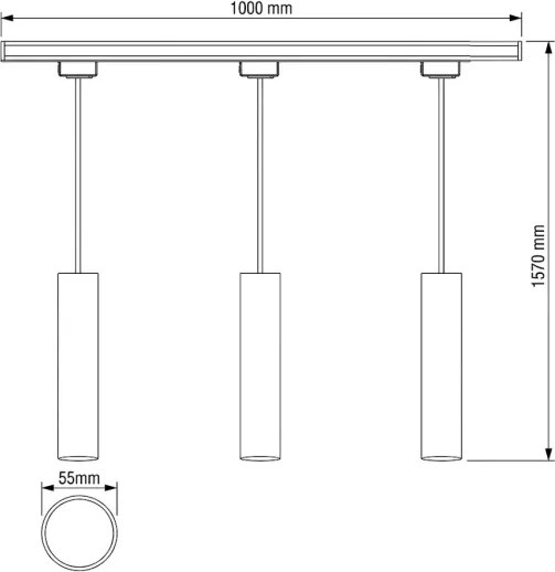 Philips-LED Stm. lustr na lanku v lišt sys EASYLINK 3xGU10/6,2W/230V 1m černá