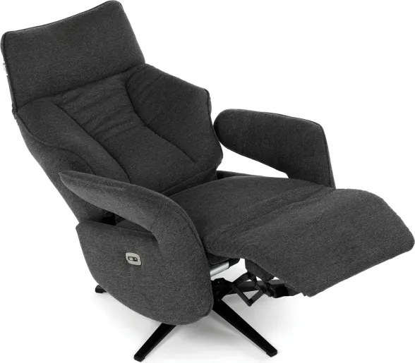 Polohovací křeslo šedé, elektrické TV-B3973 GREY2