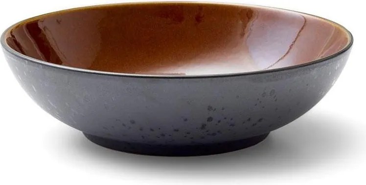 Černý/jantarový hluboký talíř z kameniny ø 24 cm Gastro Black/Amber – Bitz
