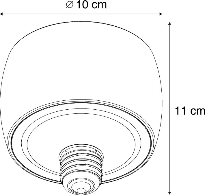 E27 LED dekorativní žárovka černá 6W 370 lm 3000K
