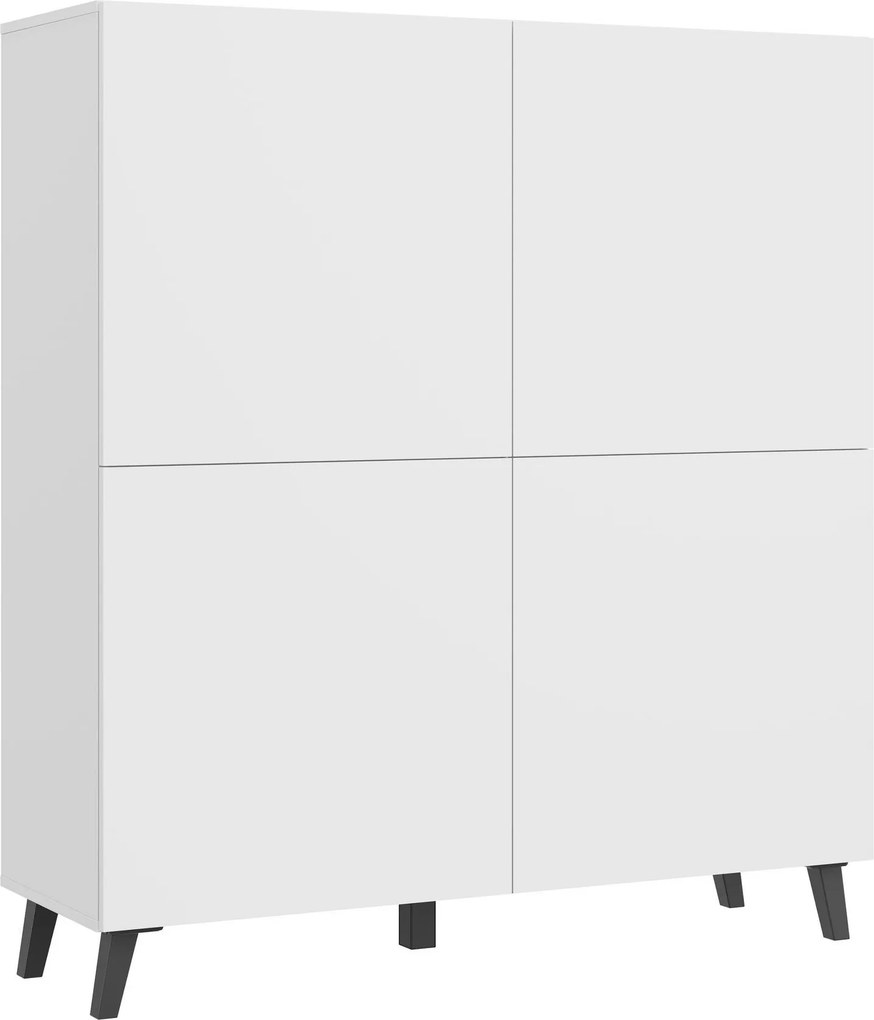 XXXLutz VYSOKÁ KOMODA, bílá, 120/128/39 cm P & B - Online Only komody - 002778008201