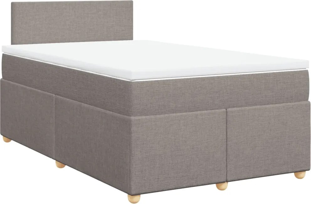 Box spring postel s matrací taupe 120x200 cm textil 3286644