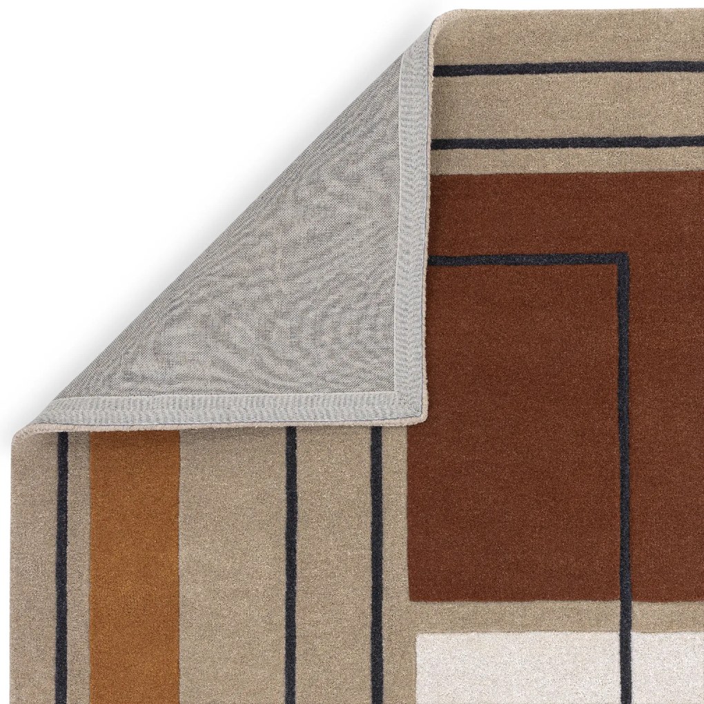 Tribeca Design Kusový koberec Jigsaw Outline Terracotta Rozměry: 120x170 cm