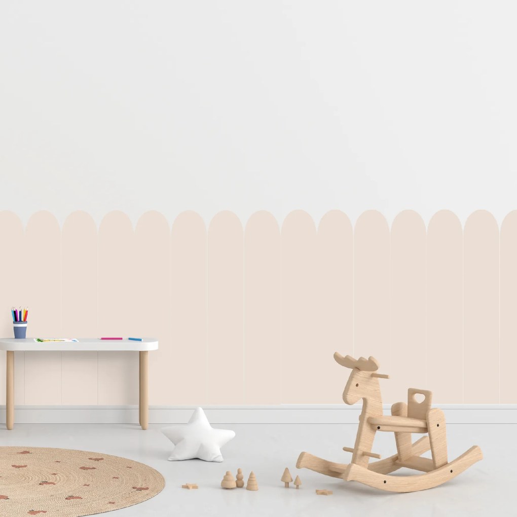 PIPPER. Textilní samolepící tapeta - Oblouk - Hnědá barva Barva: Bledá, Velikost: 100cm