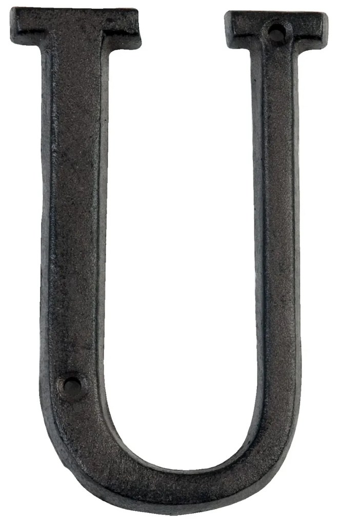 Nástěnné kovové písmeno U - 13 cm
