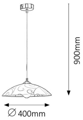Rabalux 3856 - Lustr HARMONY LUX 1xE27/60W/230V