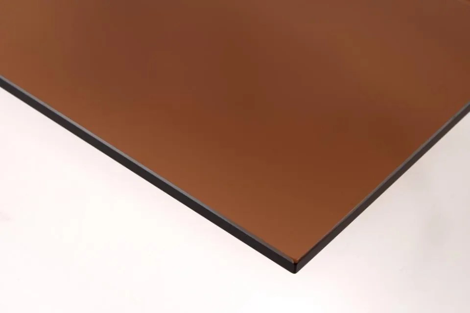 Konferenční stolek Dunsley 45 cm hnědý/bronzový