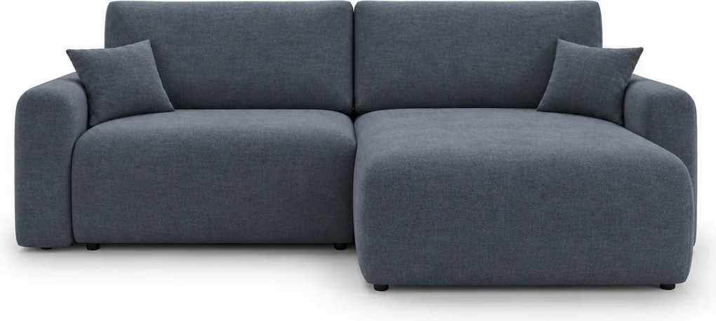 Rozkládací oboustranná sedací souprava do L NORDEN PAROS 250x140 cm, tmavě šedá