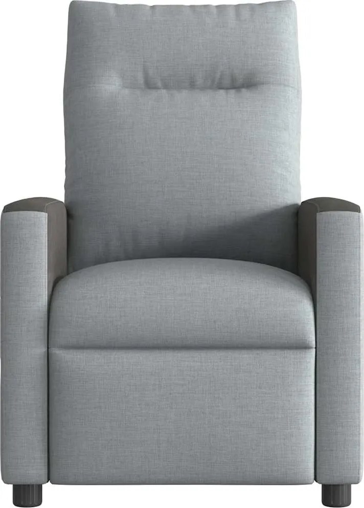 Elektrické polohovací křeslo světle šedé textil 3324038