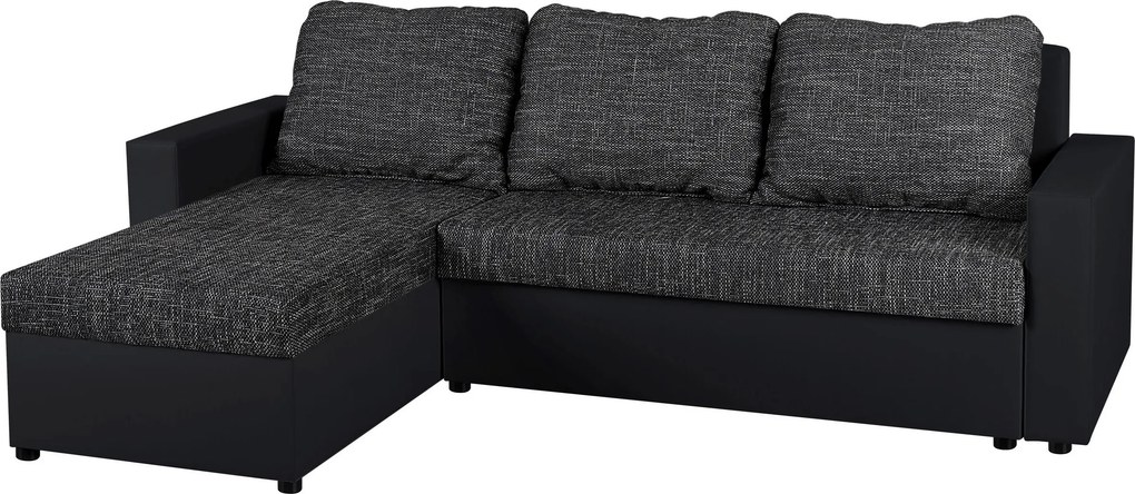 XXXLutz ROHOVÁ SEDAČKA, textil, kompozitní dřevo, černá P & B - Sedací soupravy - 000044001605