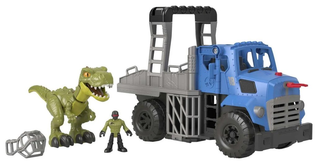 Fisher price imaginext t-rex únik z náklaďáku, mattel gvv50