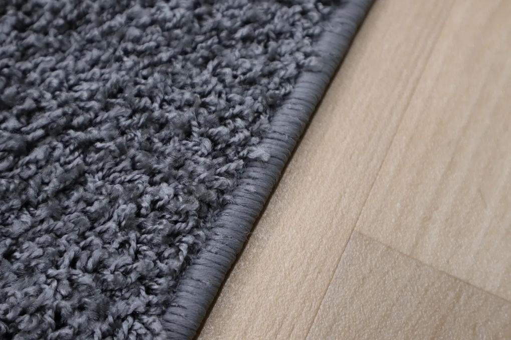 Vopi koberce Kusový koberec Color Shaggy šedý čtverec - 80x80 cm