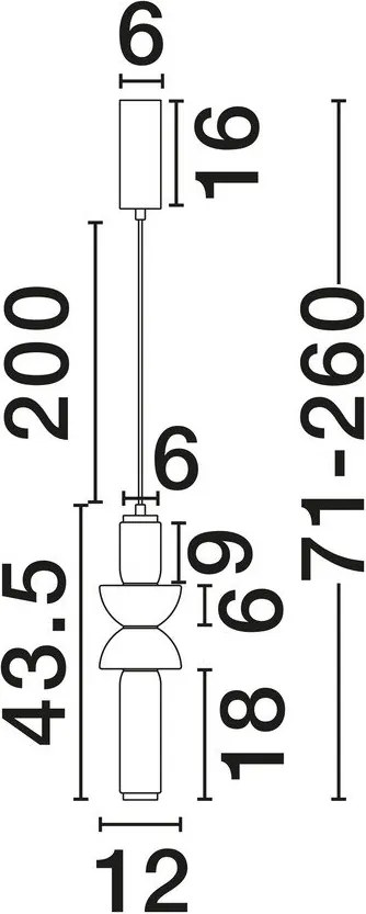 Šedé skleněné LED stmívatelné závěsné svítidlo ø 12 cm Ulon – Nova Luce