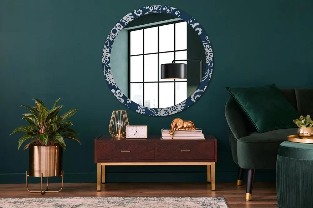 Kulaté dekorativní zrcadlo na zeď Paisley složení fi 100 cm