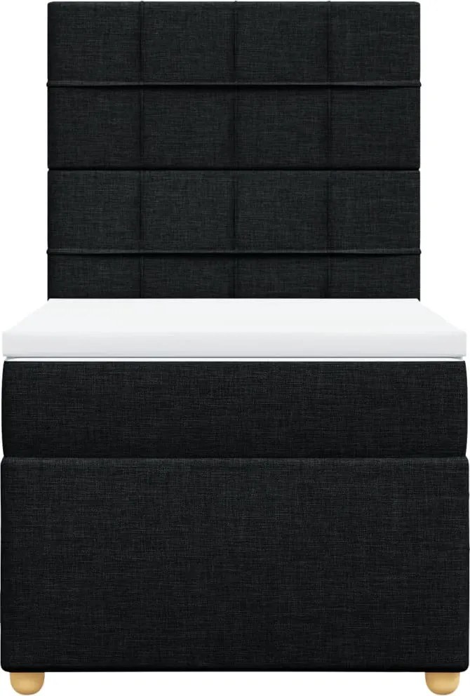 Box spring postel s matrací černá 100 x 200 cm textil 3291193
