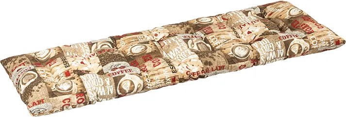 Bellatex Sedák na lavici prošívaný Hnědá,Červená 40x140 cm