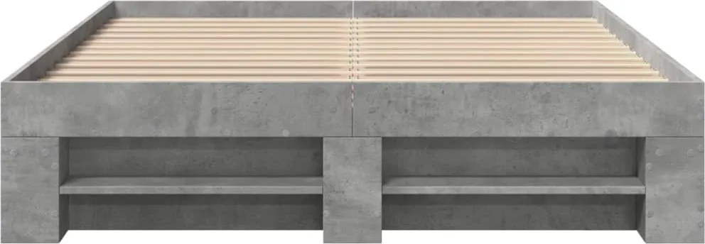 Rám postele betonově šedý 120 x 190 cm kompozitní dřevo 3295516