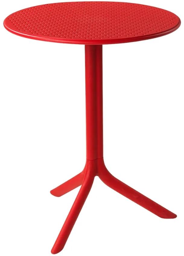 OnaDnes -20% Nardi Červený plastový zahradní stolek Step 60,5 cm