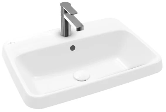 VILLEROY & BOCH Villeroy Boch Architectura - Zápustné umyvadlo, 600x450x170 mm, s přepadem, alpská bílá CeramicPlus 5A6760R1