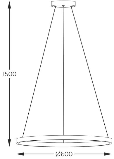Zuma Line PEN89424-60BK - LED Lustr na lanku HORIK LED/32W/230V 3000/4000/6000K