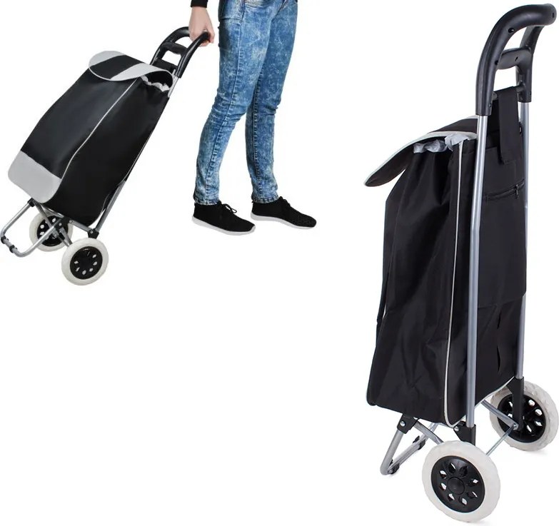 Verk Group Nákupní vozík nákupní taška na kolečkách pevná