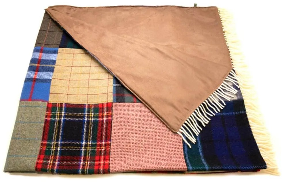 Vlněná deka Patchwork Tartan & Tweed 220 x 180 cm Tweedmill