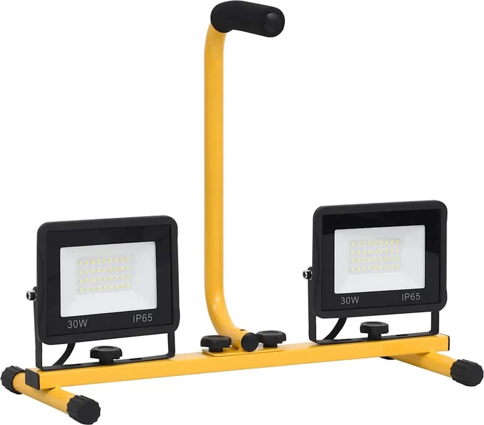 LED reflektor s rukojetí 2 x 30 W studené bílé světlo 149650