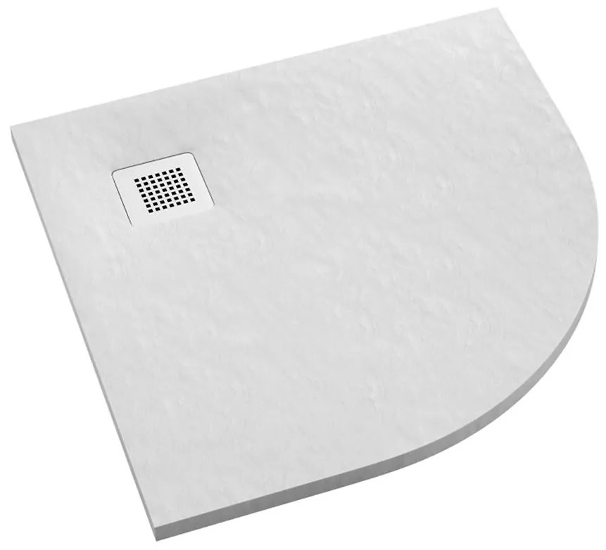 Vanička půlkulatá Kalait White Stone 90x90x3,5 R55 3.3104/B/ST-M2