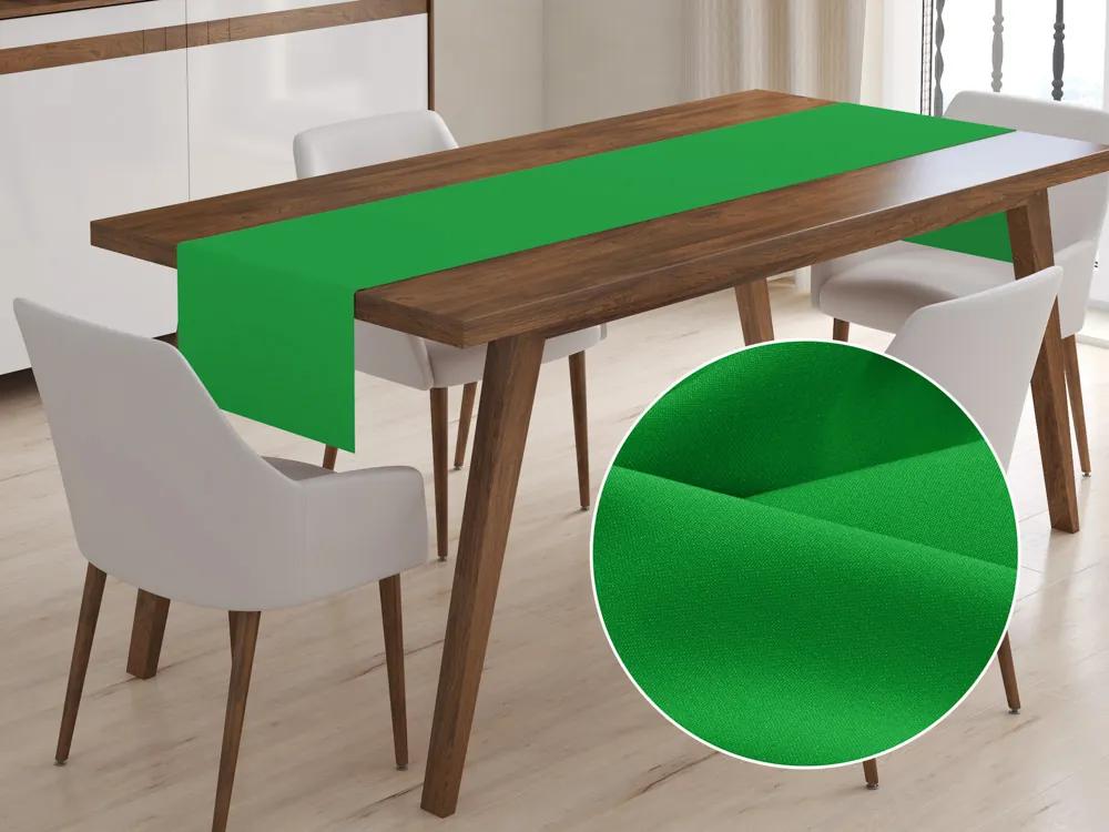 Biante Dekorační běhoun na stůl Rongo RG-061 Sytě zelený 20x160 cm