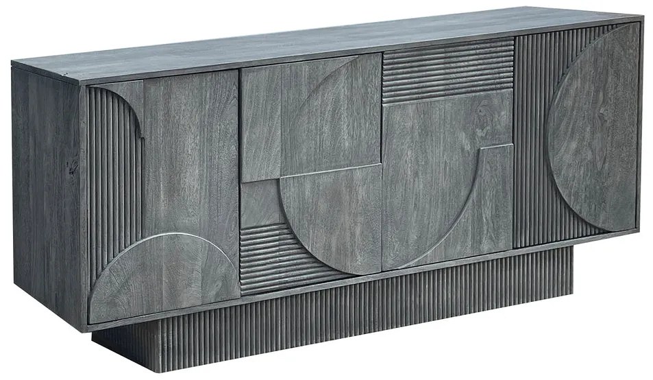 Invicta Mangová komoda ART DECO šedá 170 cm 46801
