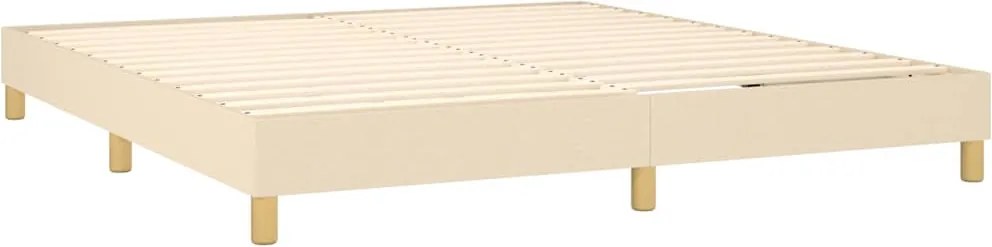 Rám postele s boxspringem krémový 180 x 200 cm textil 3120635