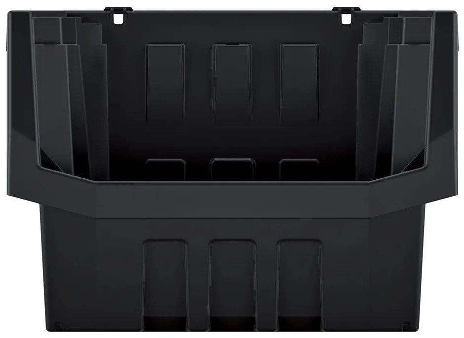 Prosperplast Dílenský úložný box se zkosenou hranou HEAVY DUTY, černý 58x38x34 XL
