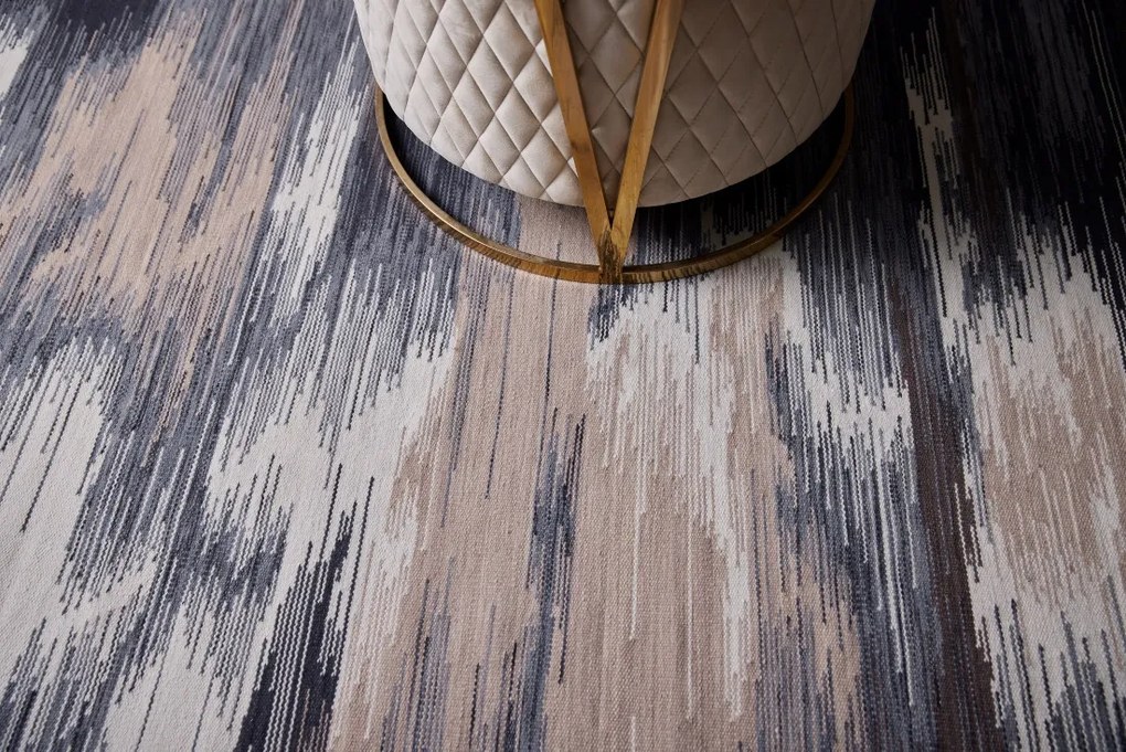 Diamond Carpets India, Ručně vázaný kusový koberec Apollo DESP P92 Charcoal, 140x200, šedá, chodba / předsíň