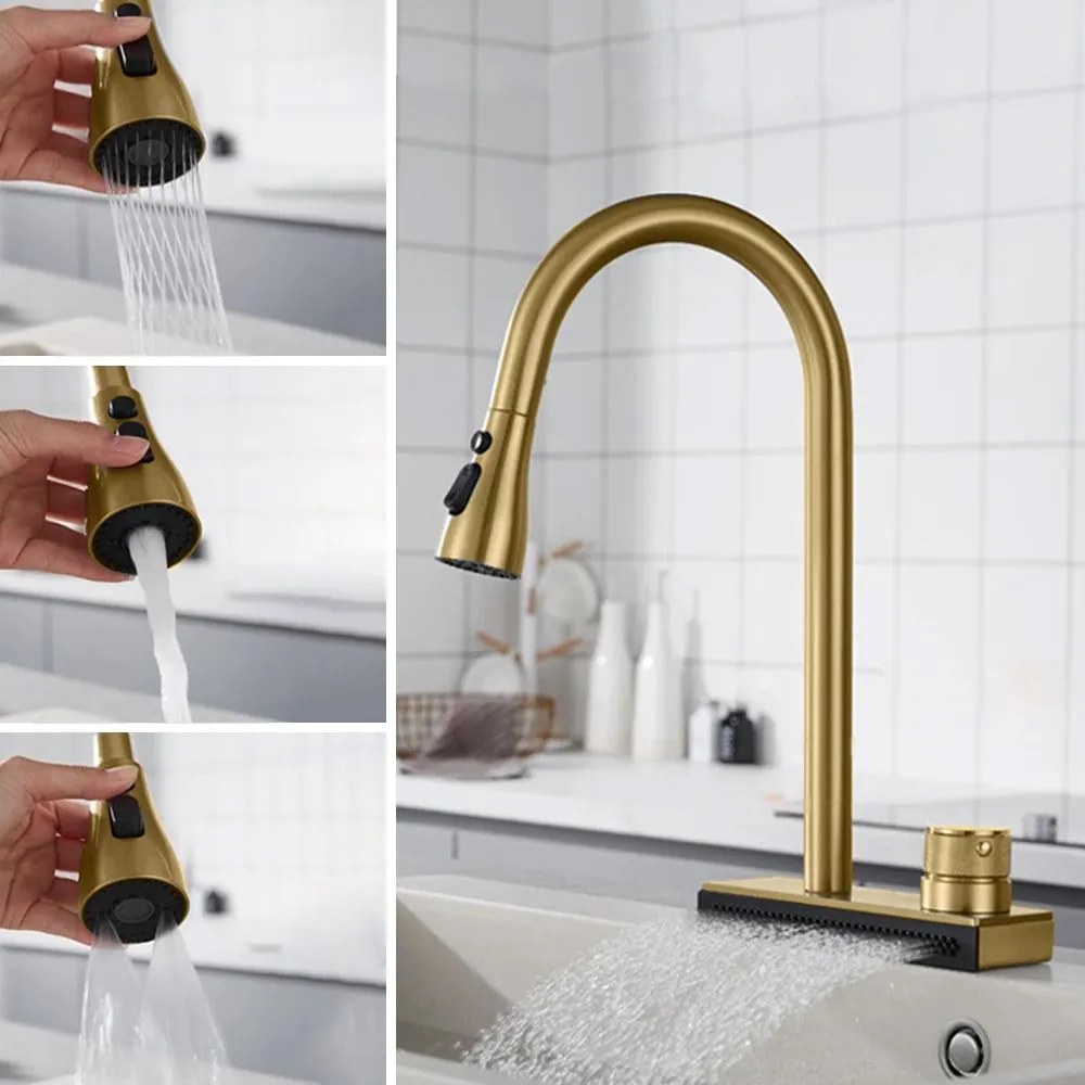 Rea Conor, kuchyňská baterie h-400, zlatá matná, REA-B6312