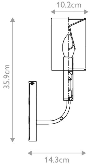 Feiss FE-BRIANNA1-BB - Nástěnné svítidlo BRIANNA 1xE14/60W/230V